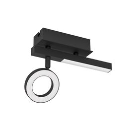 Eglo LED-Deckenspot Cardillio 2 schwarz mit einem Ring
