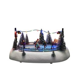 Konstsmide Christmas LED-Dekorationsleuchte Eisbahn Musik, Batterie USB