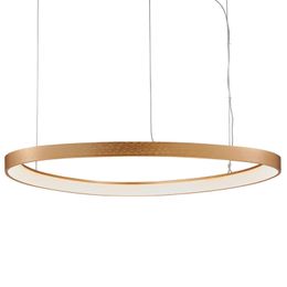 Viokef LED-Hängeleuchte Loop, gold, Ø 80 cm