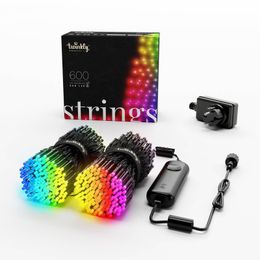 Lichterkette Twinkly RGB, schwarz, 600-flammig 48m