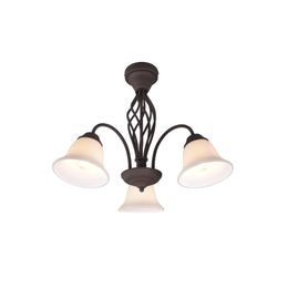 Trio Lighting Deckenleuchte Rustica, rostfarben, dreiflammig