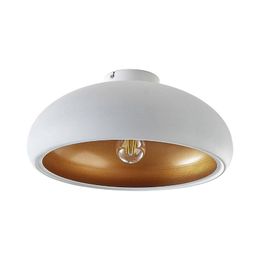 LINDBY Metall-Deckenlampe Gerwina, weiß-gold