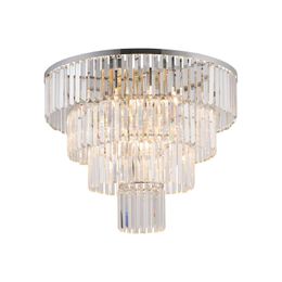 Euluna Nowodvorski Lighting Deckenleuchte Cristal, transparent/silber, Ø 71cm