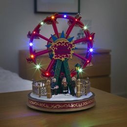 Konstsmide Christmas Tischdekoration Riesenrad, bunte LEDs und Musik