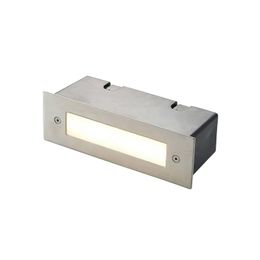 LUCANDE LED-Wandeinbauleuchte Roni, Edelstahl, 19,5 cm