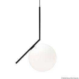 Flos IC S2 Designer-Hängeleuchte, schwarz Ø 30 cm