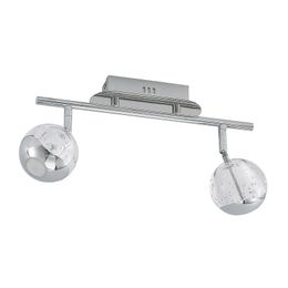 LUCANDE Kilio LED-Deckenstrahler, 2-flammig, chrom