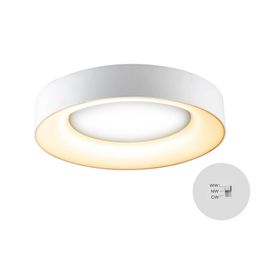 EVN Lichttechnik EVN LED-Deckenleuchte Sauro, Ø 40 cm, weiß