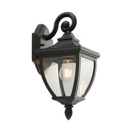 LINDBY Cerys Außenwandlampe in Schwarz