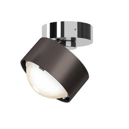 Top Light Puk! 80 Move LED-Spot Linse matt dunkelbraun/chrom