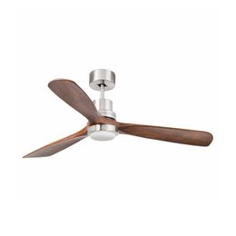 Faro Barcelona Deckenventilator Lantau L LED nickel/kiefer dunkel