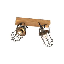 LINDBY Serima Deckenlampe mit zwei Käfigschirmen