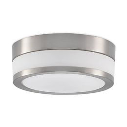 LINDBY Flavi Bad-Deckenlampe, Ø 23 cm, nickel