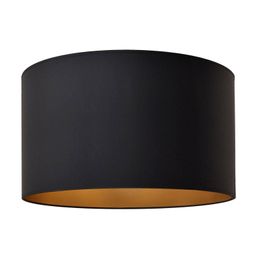 Helam Lampenschirm Alba, Ø 45 cm, E27, schwarz/gold