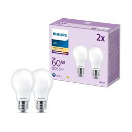 Philips LED-Lampe E27 7W 806lm 2.700K matt 2er