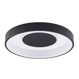 LINDBY Izan LED-Deckenleuchte, RBGW, schwarz