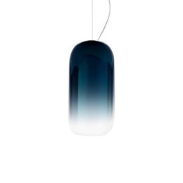 Artemide Gople Mini Hängelampe, blau/schwarz