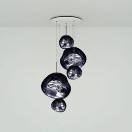 Tom Dixon Melt Large Round Pendellampe 5fl rauch