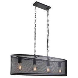 Searchlight Hängeleuchte Fishnet in Schwarz, 91cm lang