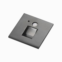 ARCCHIO Neru LED-Einbaulampe Sensor eckig, schwarz