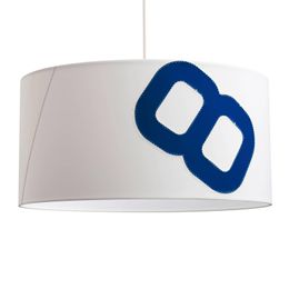 lumbono Hängelampe Heimathafen aus Segel 60cm weiß/blau