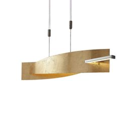 LUCANDE LED-Hängeleuchte Marija, Blende senkrecht, gold