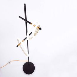 Marchetti LED-Stehleuchte Ulaop, drei Ringe, schwarz