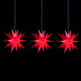 Sterntaler LED-Lichterkette Mini-Sterne außen 3-fl. rot