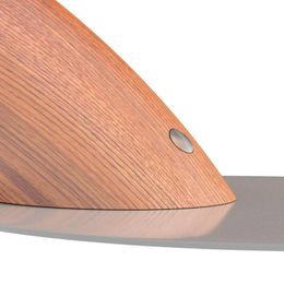 Aluminor LED-Schreibtischleuchte Swingo mit Holz, grau