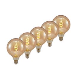 LUCANDE LED E27 G125 4W 2.700K dimmbar amber 5er