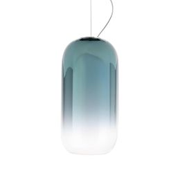 Artemide Gople Hängeleuchte blau/silber