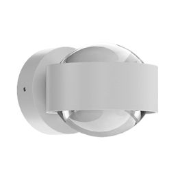 Top Light Puk Mini Wall LED 2x8W Linsen klar, weiß matt