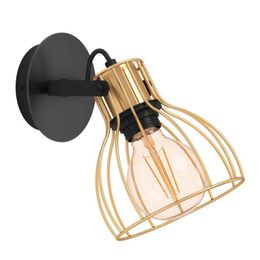 Eglo Sambatello Wandlampe 1-flammig schwarz/gold