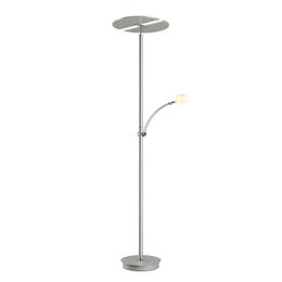 LUCANDE LED-Deckenfluter Anniki, nickel