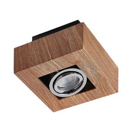 ARCCHIO LED-Deckenleuchte Vince, 14x14cm in Holzoptik