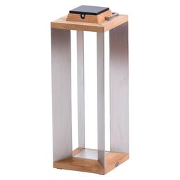 Les Jardins LED-Solarlaterne Teckinox, Teak/Stahl, 65,5cm