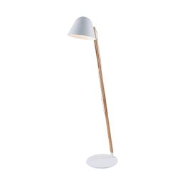LINDBY Tetja Stehlampe mit Holzstange, weiß