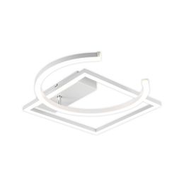 LINDBY Coljana LED-Deckenlampe Quadrat/Kreis weiß