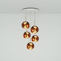 Tom Dixon Melt Mini Round Pendellampe 5fl gold