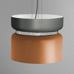 B.Lux LED-Pendellampe Aspen S grau-mango 40 cm