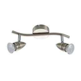 ELC Kalean LED-Deckenstrahler, nickel, 2-flammig