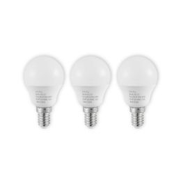 LINDBY LED-Lampe E14 G45 4,5W 3.000K opal 3er-Set
