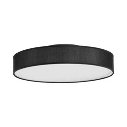 LINDBY LED-Stoffdeckenlampe Saira, 40 cm, schwarz