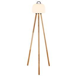 Nordlux LED-Stehleuchte Kettle Tripod Holz, Schirm 22cm