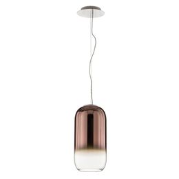 Artemide Gople Glas-Pendelleuchte, kupfer/silber