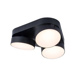 Lutec LED-Deckenspot Stanos, CCT, dreiflammig, schwarz