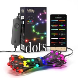 Twinkly Dots LED-Kette RGB, schwarz, IP20, 3m