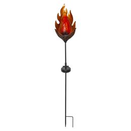 STAR TRADING LED-Solarleuchte Melilla Flame in Flammen-Form