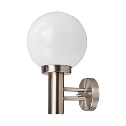 LINDBY Außenwandlampe Nada aus Edelstahl