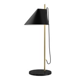 Louis Poulsen Marmor-Tischlampe Yuh Brass, schwarz